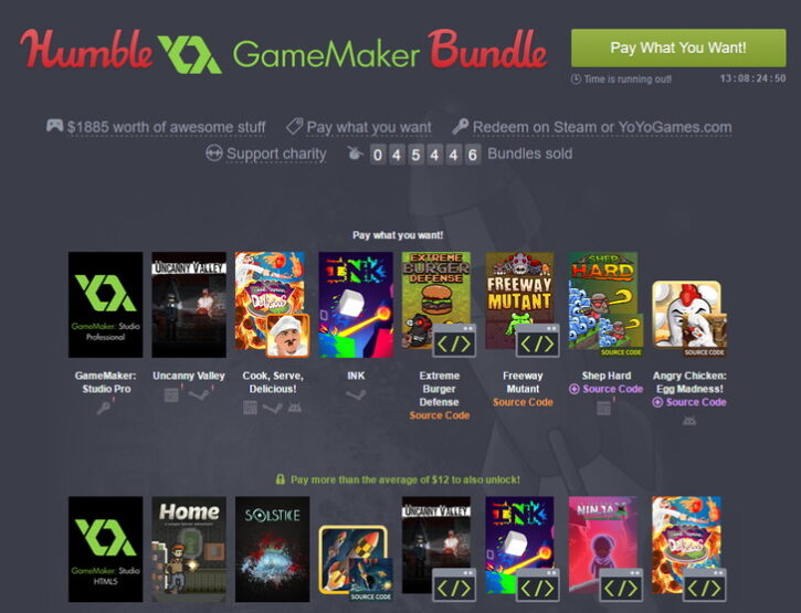 ゲーム制作ツール「GameMaker」約1500円でセール中 – もぐらゲームス